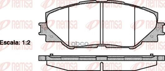 1234 00 D2268-01=224575 SBS [0446542140] ! колодки дисковые п Toyota RAV IV 2.0VVT-i/2.2D-4D 06> Remsa арт. 123400