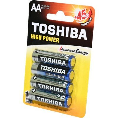 Батарейка TOSHIBA LR6GCPBP4 Lr6 щелочная Alkaline High Power Aa 1.5v, блистер, 4 шт