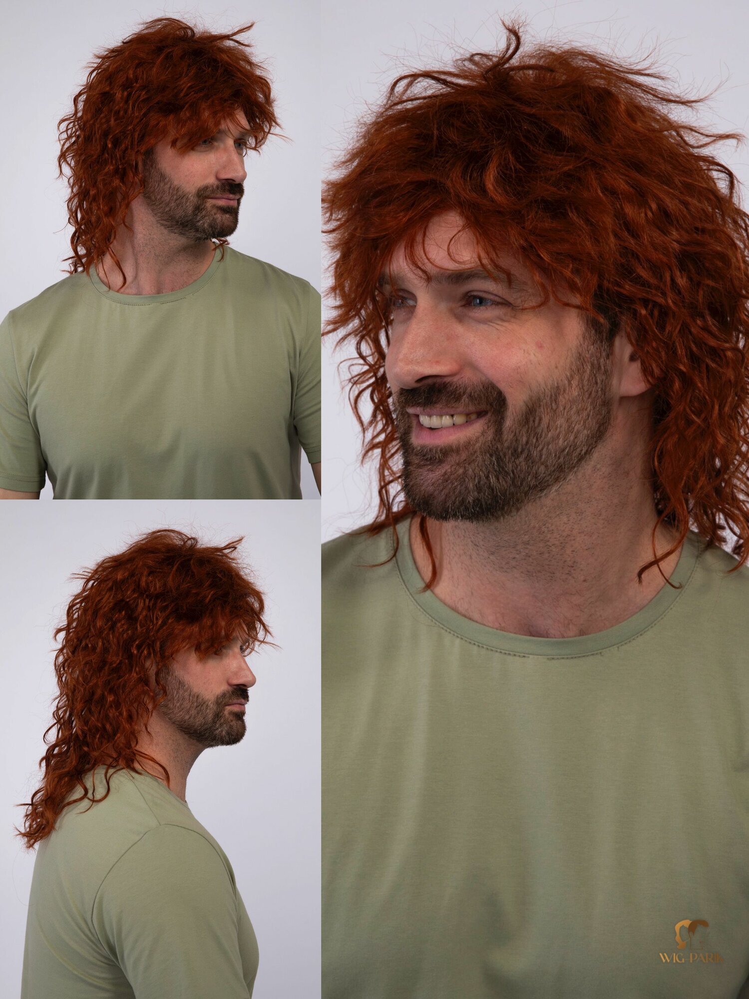 Парик мужской длинный рыжий