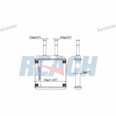 Радиатор отопителя REACH 1.18.15035 Daewoo Matiz 1998 0.8 1998-