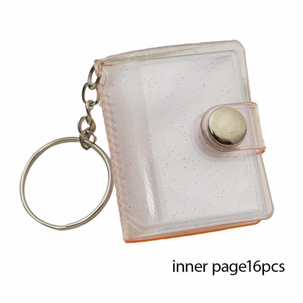 Новый мини-фотоальбом из PVC для ключей, с кармашками