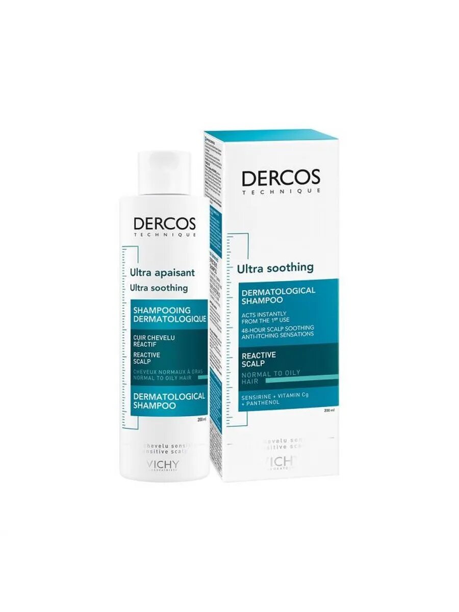 Vichy Dercos успокаивающий шампунь для нормальных и жирных в