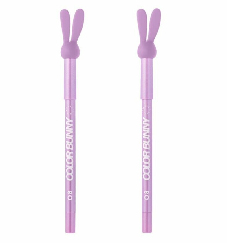 Карандаш Love Generation для глаз гелевый Gel Eye Pencil Color Bunny, тон 08 фиолетовый металлик, 1,3 г - 2 штуки