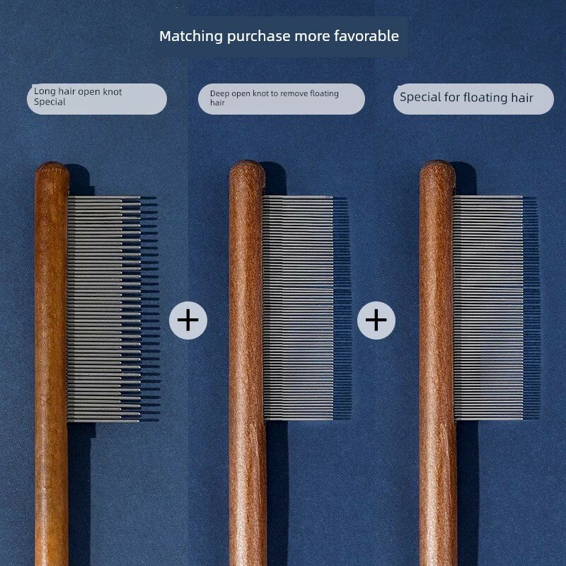 Набор антистатического гребня для кошек с длинными, короткими и редкими зубьями для распутывания и удаления шерсти