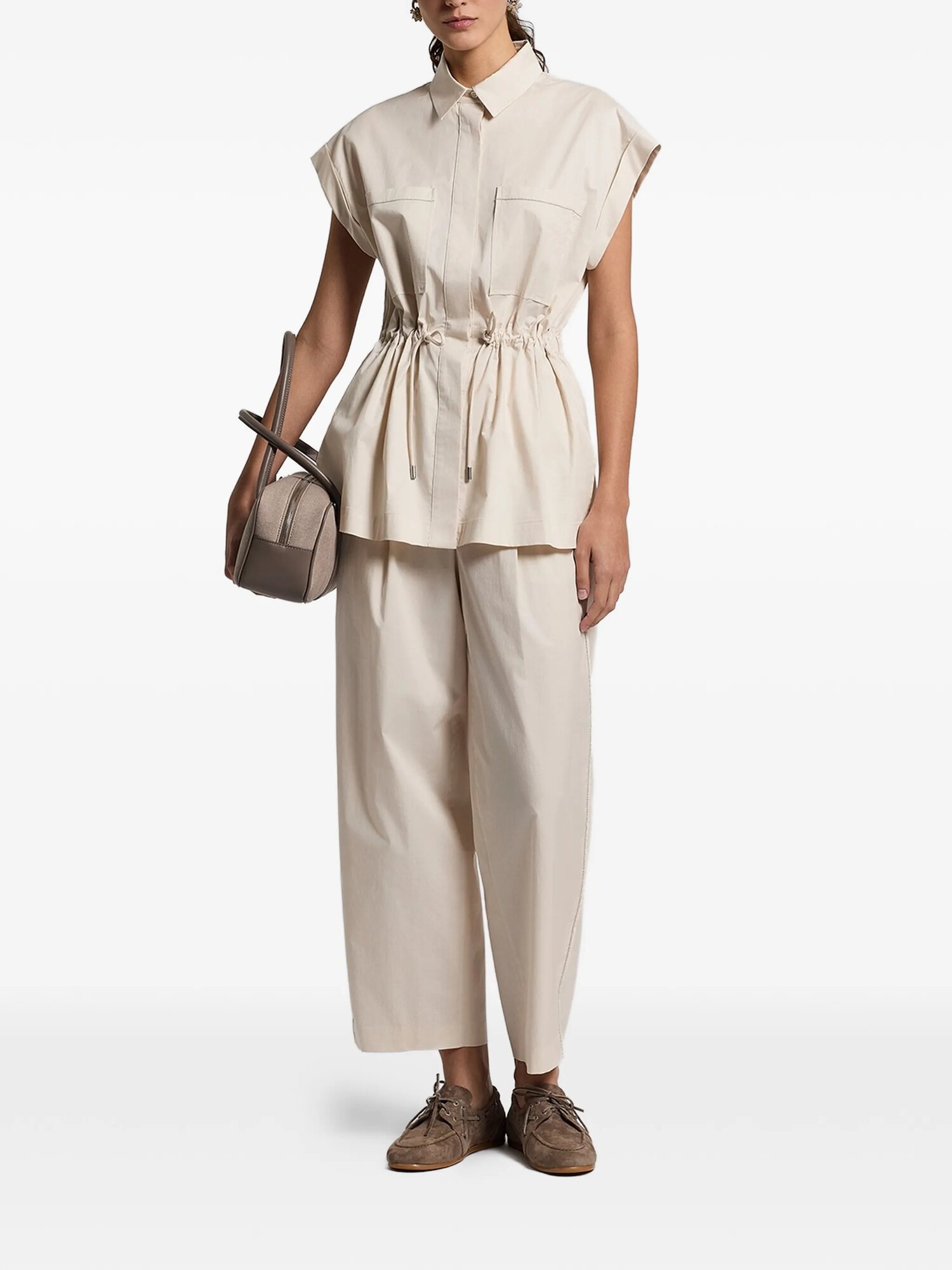 Брюки PESERICO Elasticated-waist trousers, размер 50, разноцветный — фото 1