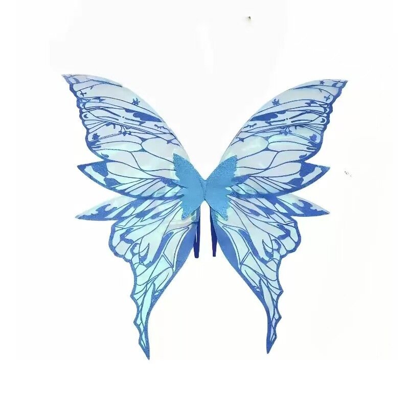 Новые большие золотые блестящие крылья бабочки являются незаменимым реквизитом для праздничных выступлений и фотосессий.