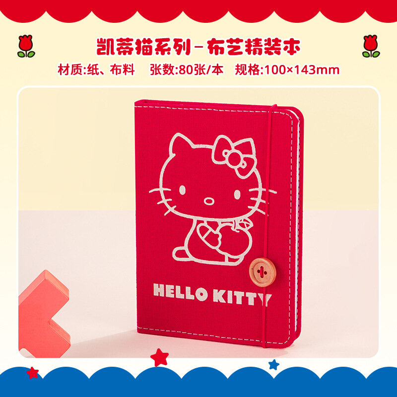 Блокнот Sanrio Hello Kitty, тканевый блокнот формата A6, стильный блокнот, блокнот с мультяшным дизайном для детей.