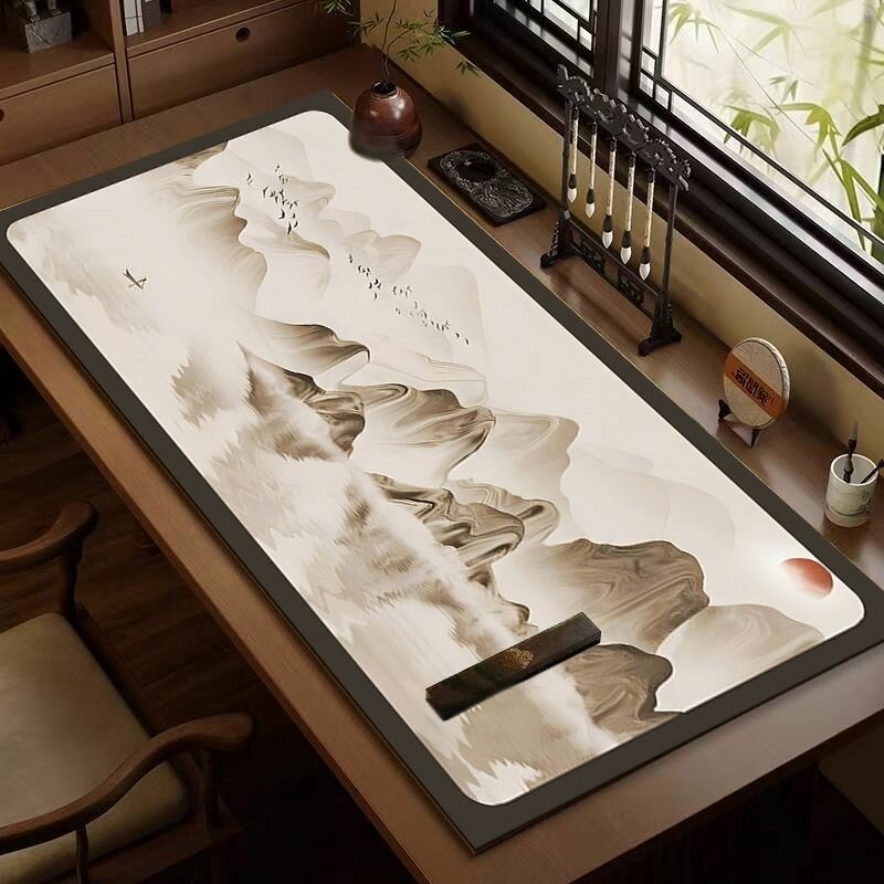 Коврик для каллиграфии в китайском стиле, изготовленный из диатомита, специально разработанный для каллиграфии и живописи в стиле дзен, впитывает воду и чернила, высококачественная скатерть в античном стиле.