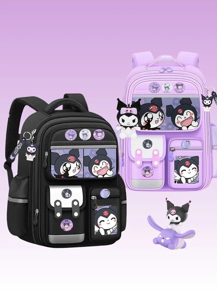 Babilu Рюкзак Школьный Kuromi для девочек с ортопедической спинкой 42x32x18см — фото 1