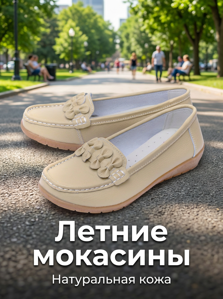 Мокасины натуральная кожа