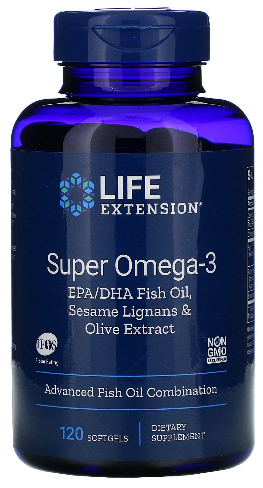 Life Extension Super Omega-3, Супер Омега-3 120 гел. капсул