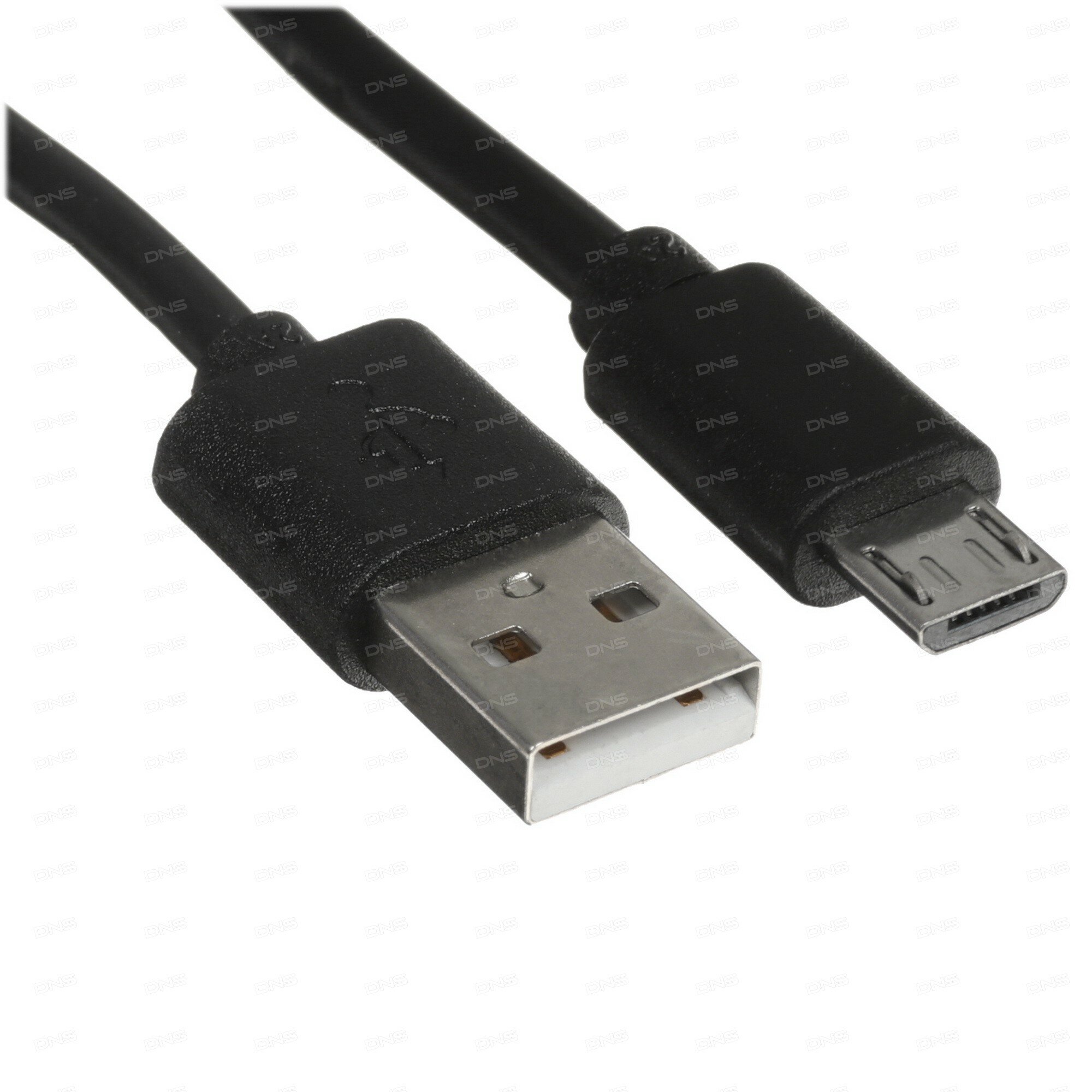 Кабель круглый Aceline micro USB - USB 2.0 Type-A черный 2 м