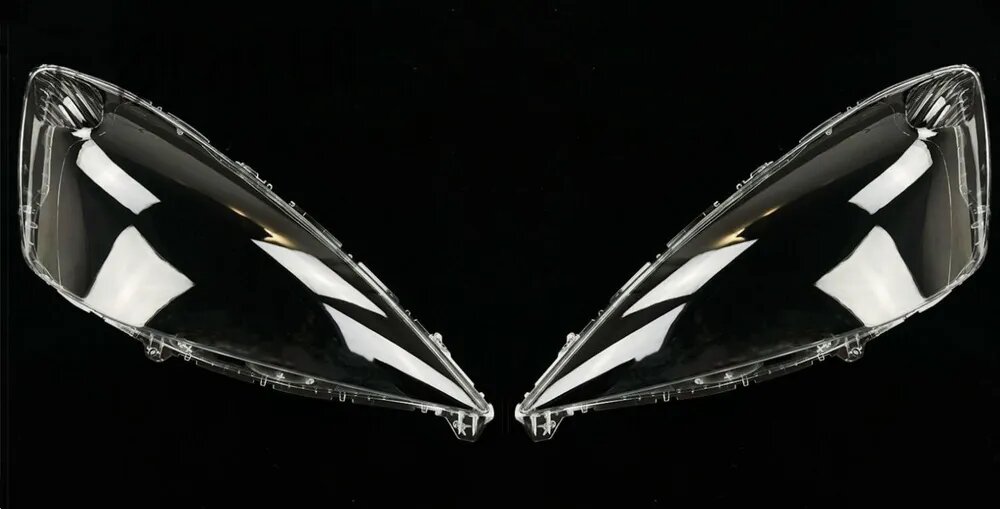 Стекло фары для Honda Fit (2008-2010) Y27A, арт. 115976, комплект 2 шт, прозрачное