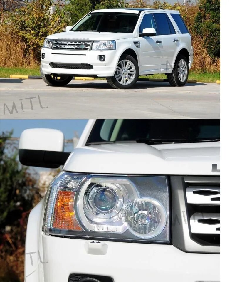 Стекло фары для Land Rover Freelander 2 2007-2012, комплект 2 шт, прозрачный