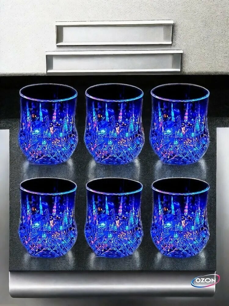 Стакан с двойными стенками 200 мл 6 шт прозрачный