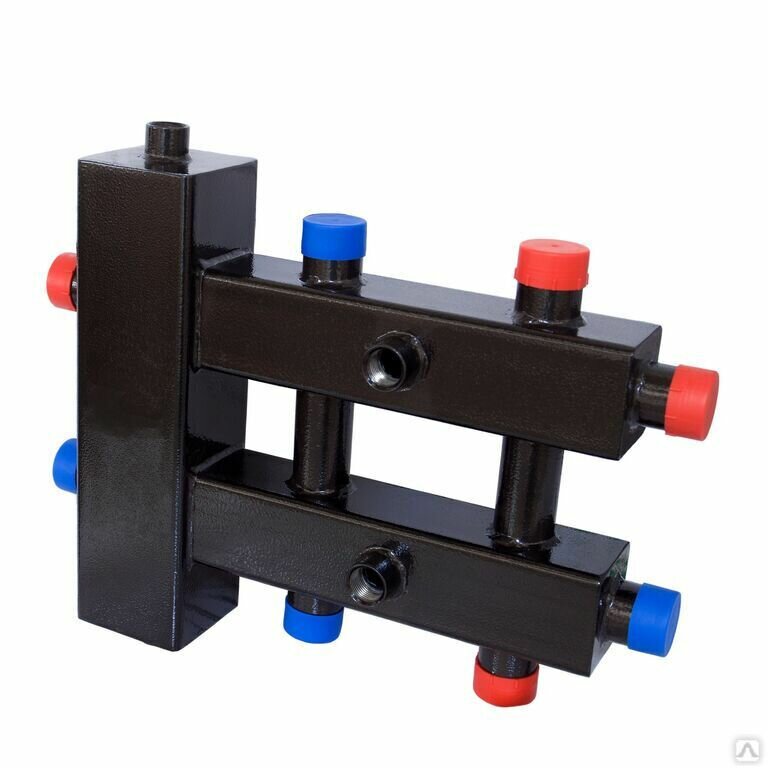 Гидравлический разделитель модульного типа DIAL STEEL GRM 6х100, 100 квт, гидрострелка 6 контуров для систем отопления частного дома, сталь