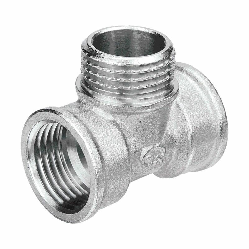 Тройник вн/нар/вн резьба никелированный AQUALINK 3/4"х1/2"х3/4"