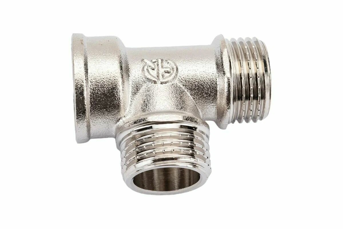 Тройник вн/нар/нар. резьба никелированный 1/2"х1/2"х1/2"