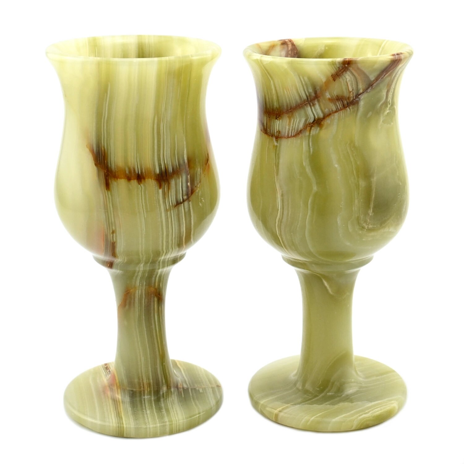 Бокалы из камня для шампанского "Люкс" 75*75*170мм в подарочной упаковке. .