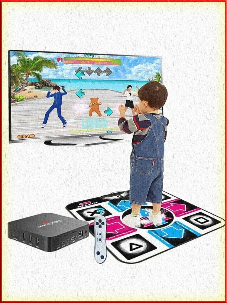 Музыкальный коврик для танцев детский игровой напольный для дома 4K