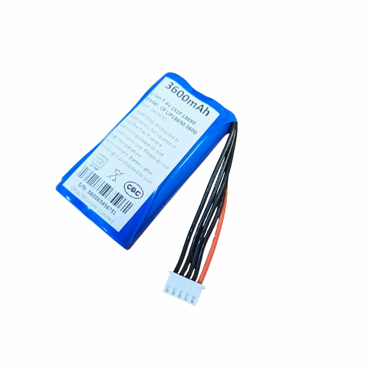 Аккумулятор Li-ion Battery 18650 2S1P 2600 mAh 7.4V 3600mAh для кассовых аппаратов Атол Sigma 7, Сигма 7Ф, ATOL Sigma 8 батарейка, АКБ разъем 5-Pin, батарея 5 проводов, 5пин