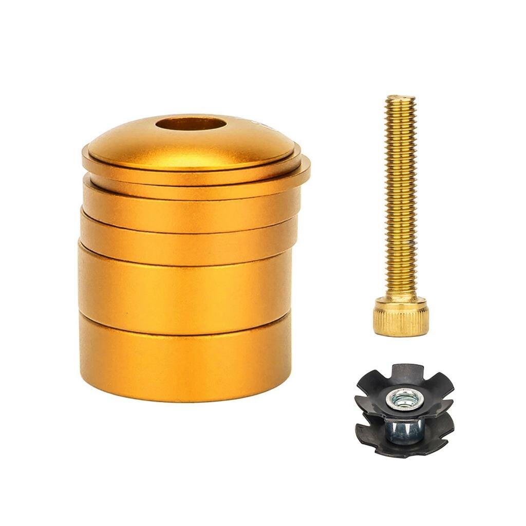 Алюминиевые проставочные кольца для рулевой колонки велосипеда, Золото