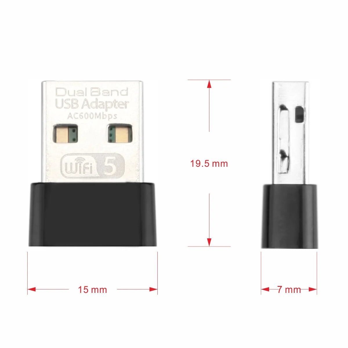 Wi-Fi адаптер USB Dual Band AC600Mbps 600Mbps CD Driver