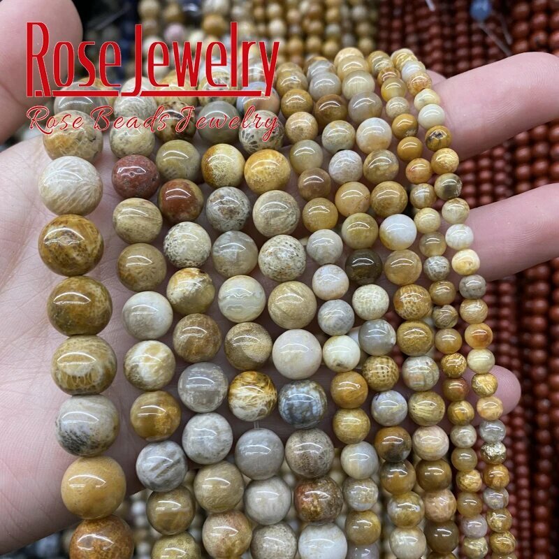 Бусины из натурального камня хризантемы и желтого коралла Rose and Beads 4-12 мм