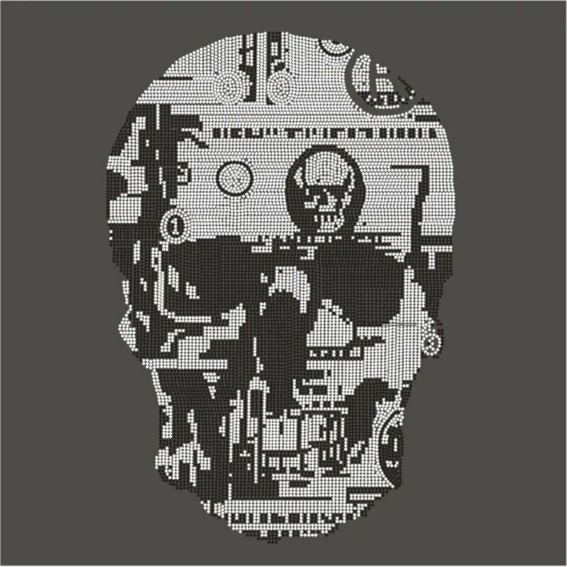 Стразы "Череп", DMC, индивидуальное изготовление сумный