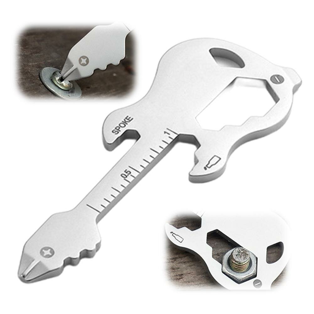 Мультитул гитара универсальный 12 в 1 , многофункциональный брелок для ключей