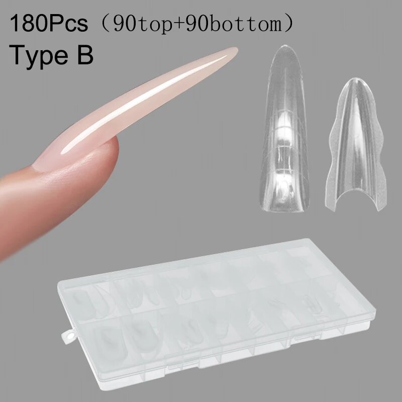 180шт двойные формы для ногтей Type B, пластик