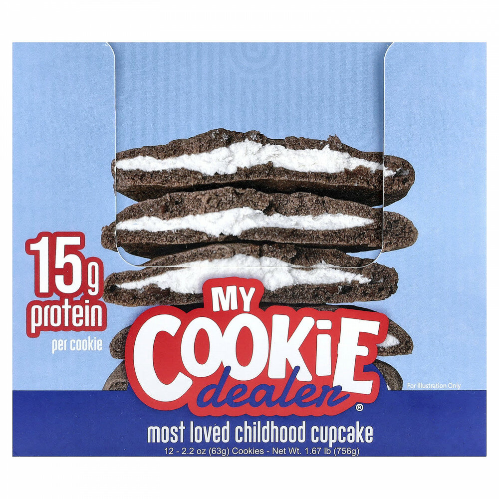 My Cookie Dealer Protein, протеиновое печенье, самое любимое кексы детства, 12 шт. по 63 г (2,2 унции)