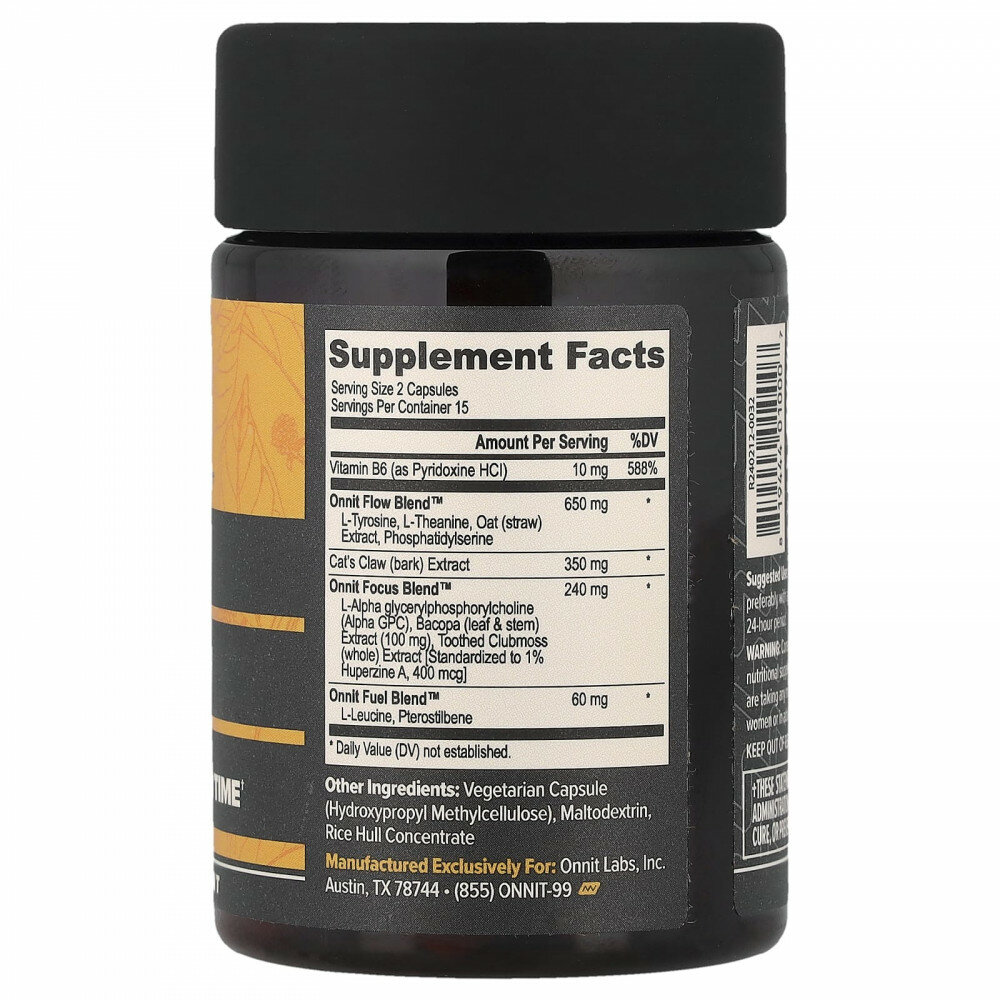 Onnit, Alpha BRAIN®, 30 капсул — фото 1