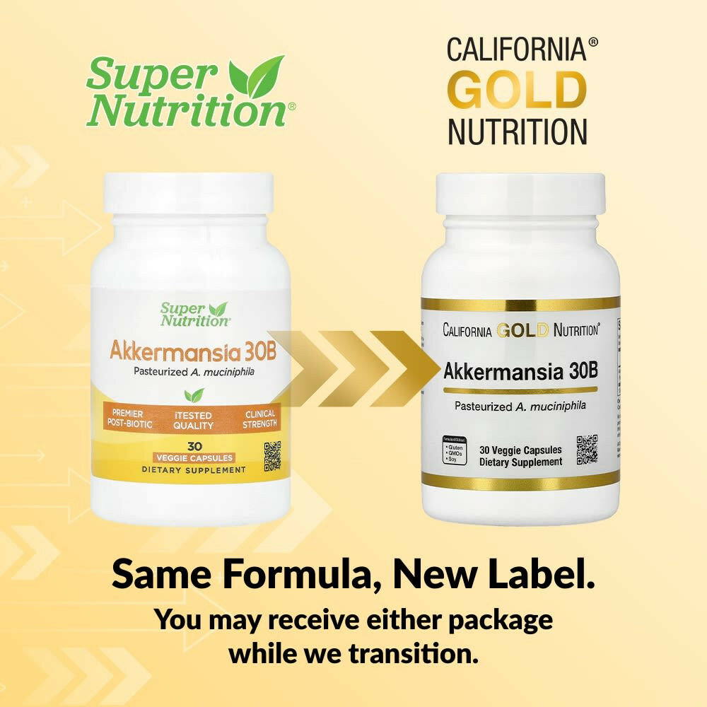 Super Nutrition Akkermanisa 30B, аккермансия 30B, 150 мг, 30 растительных капсул из США