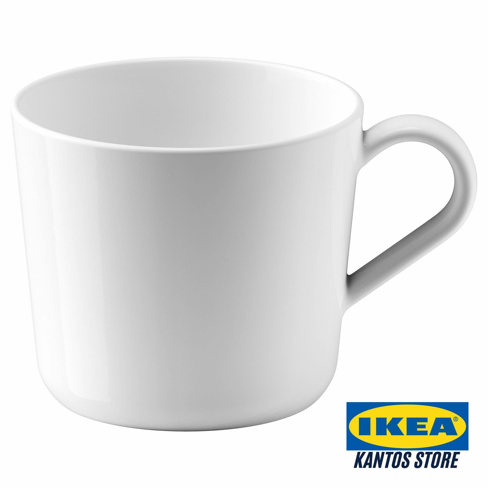 Кружка IKEA "365", керамика, для СВЧ, для посудомойки, белая, 360мл