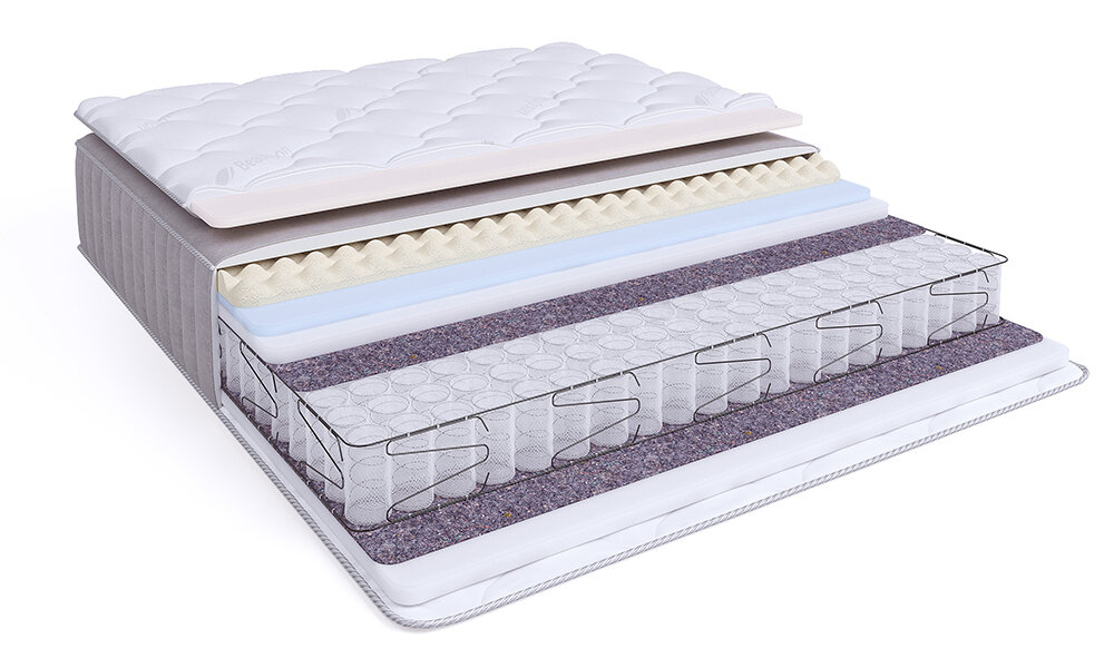 Матрас Beautyson Privat Comfort Light S600 80х190, высота 35 см, анатомический средней жесткости Независимые пружины