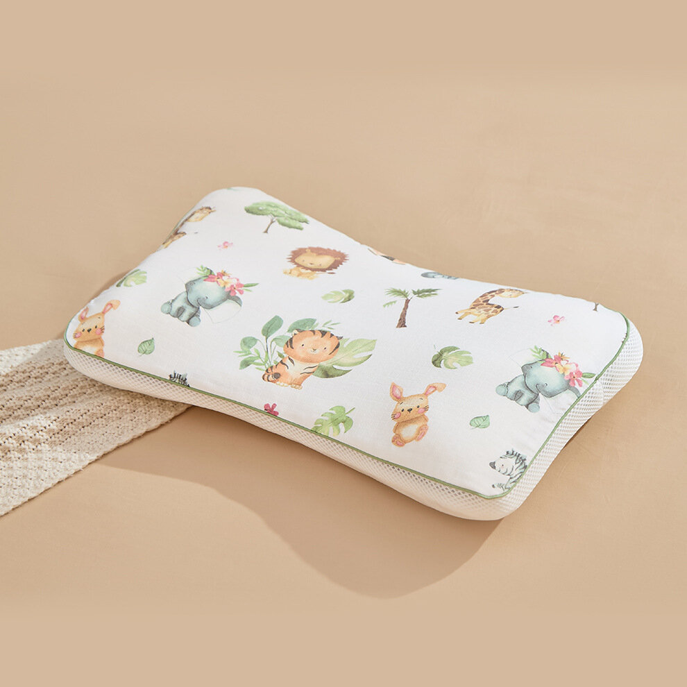 Детская подушка для детей от 1 до 6 лет и старше, подходит для всех сезонов, подушка Baby Zone, специальная дышащая подушка для детских садов и учеников начальной школы.