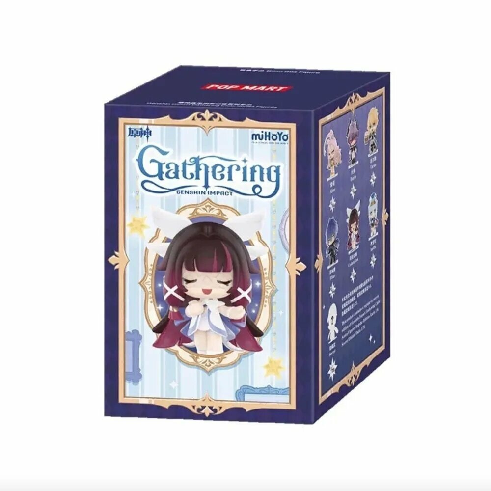 POP MART - Genshin Impact X Pop Carnival Gathering Chibi Series Figures, Подарки, украшения комнат, 1 шт