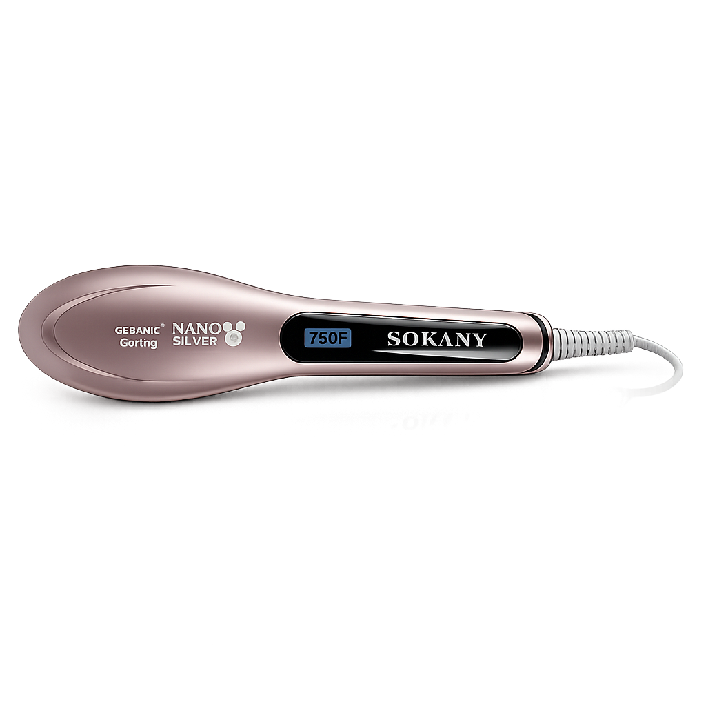 Расческа-выпрямитель SOKANY SK-1006, термобумага, для нагрева, с функцией выпрямления