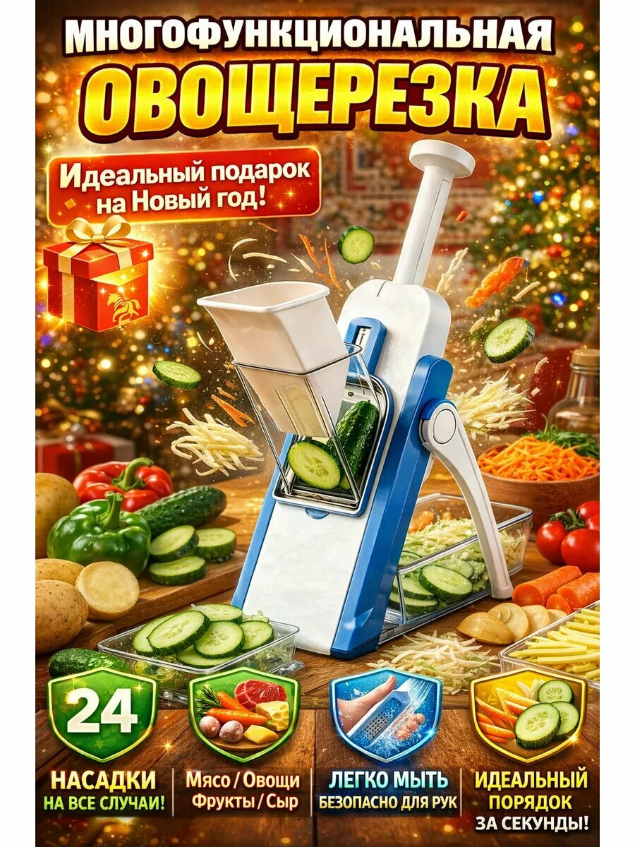 Ручная овощерезка многофункциональная терка слайсер