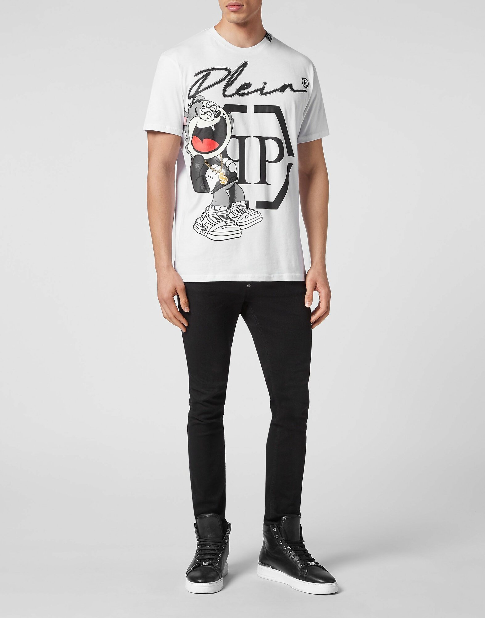 Футболка спортивная PHILIPP PLEIN, размер 56, белый — фото 1