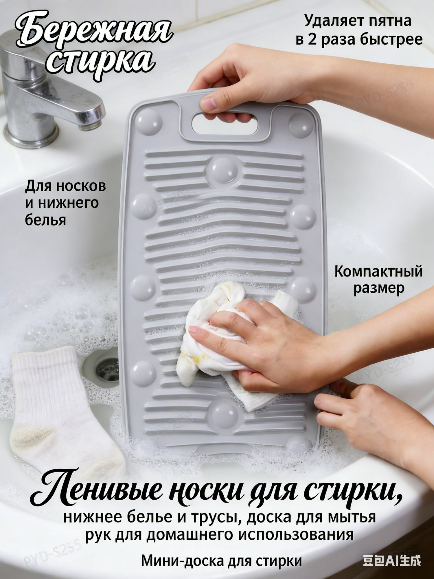 Ленивые носки для стирки, нижнее белье и трусы, доска для мытья рук для домашнего использования