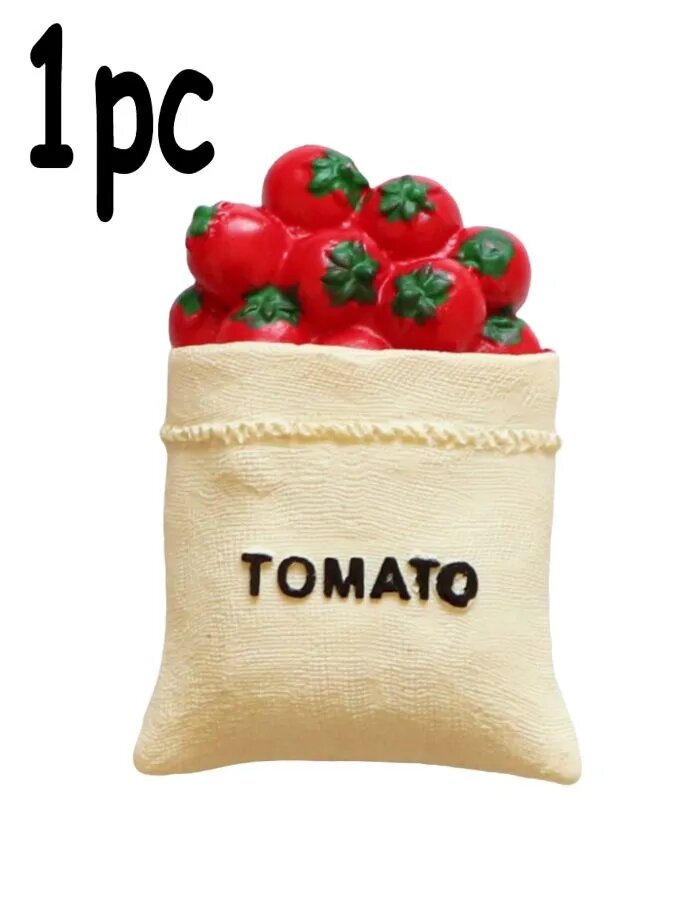 Магнит сумки помидора 1pc, подходящий для украшения холодильников или досок объявлений
