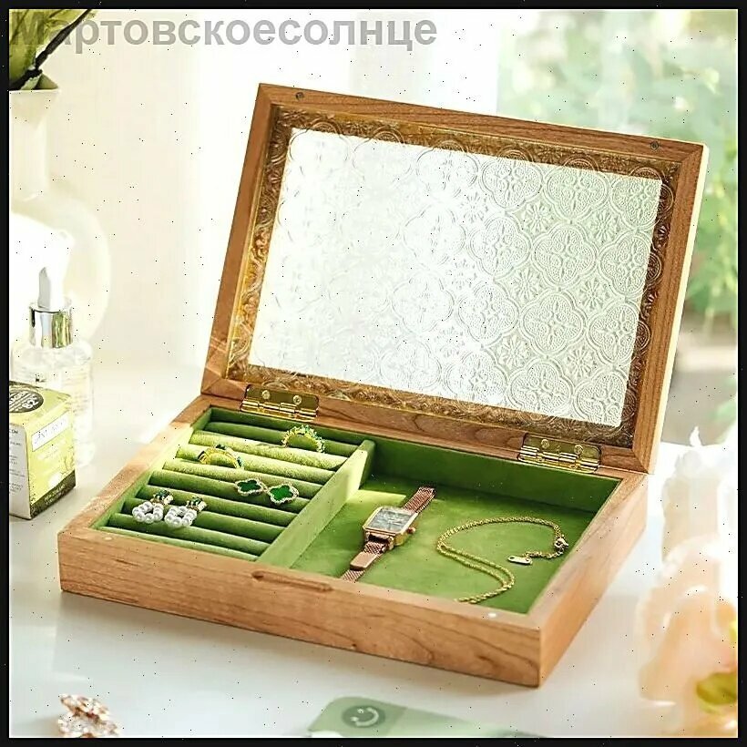 Шкатулка-сундук, набор светящихся коробок для хранения мелочей и декора, подходит для дома и праздника