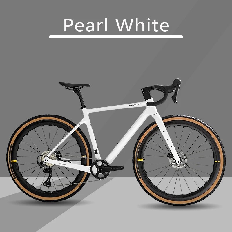 BXT BXT-ROAD-135 Гравийный велосипед из углеродного волокна Белый, 49cm(155-160cm), BXT Peal White