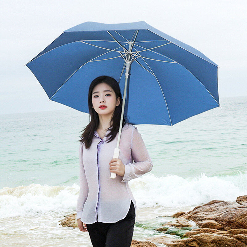 Автоматический сверхбольшой зонт 180 см с титановым серебристым покрытием, солнцезащитный зонт с УФ-защитой, большой двухслойный зонт из волокна для гольфа.