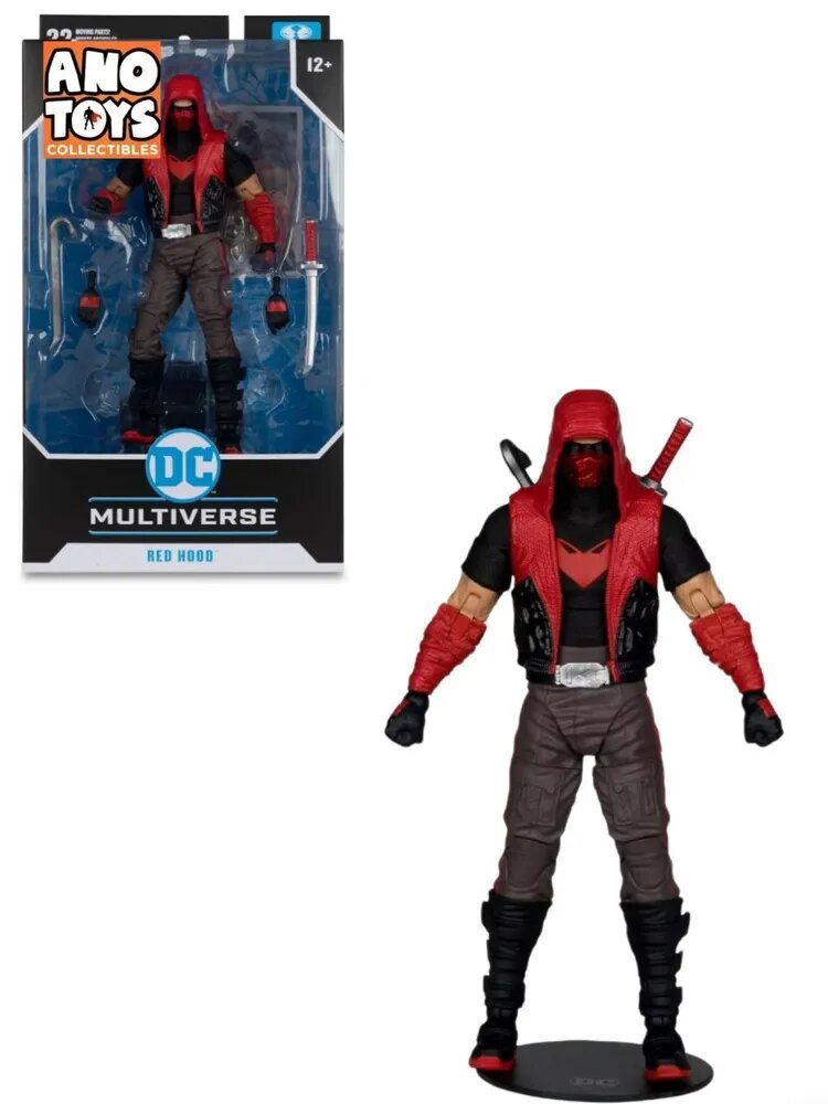 Игрушечные фигурки-украшения MCFARLANE DC Мультиварка Red Hood Dawn of DC с 7-дюймовой фигуркой и аксессуарами