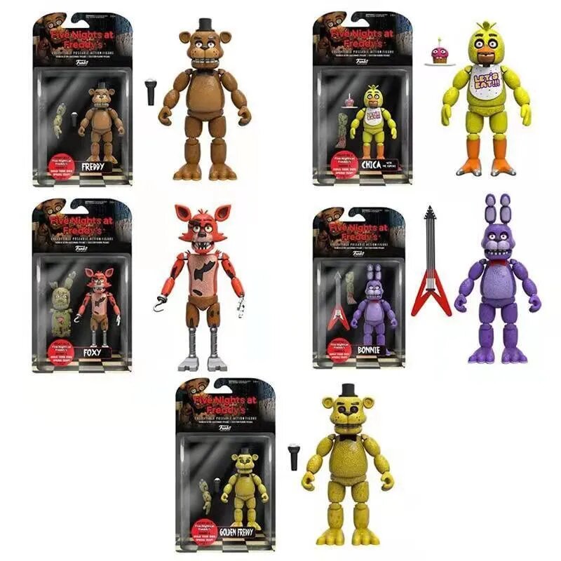 Пять ночей у Фредди FNaF/13cm Кукла из ПВХ(5 шт./компл.)