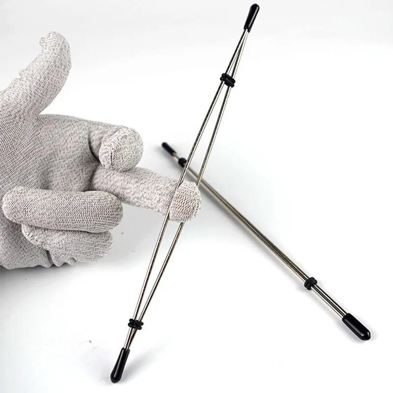 Регулируемый зажим для сосков со стальными стержнями БДСМ-игра с сосками и клитором Секс-игрушки