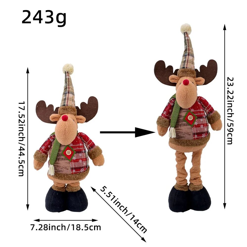 Игрушка под елку Christmas Telescopic Snowman Figure, высота 24 см, длина 25 см